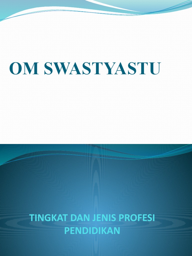 Tingkat Dan Jenis Profesi Pendidikan | PDF