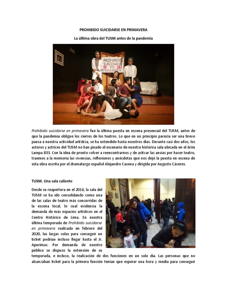 Articulo Psep | PDF | Suicidio | Teatro