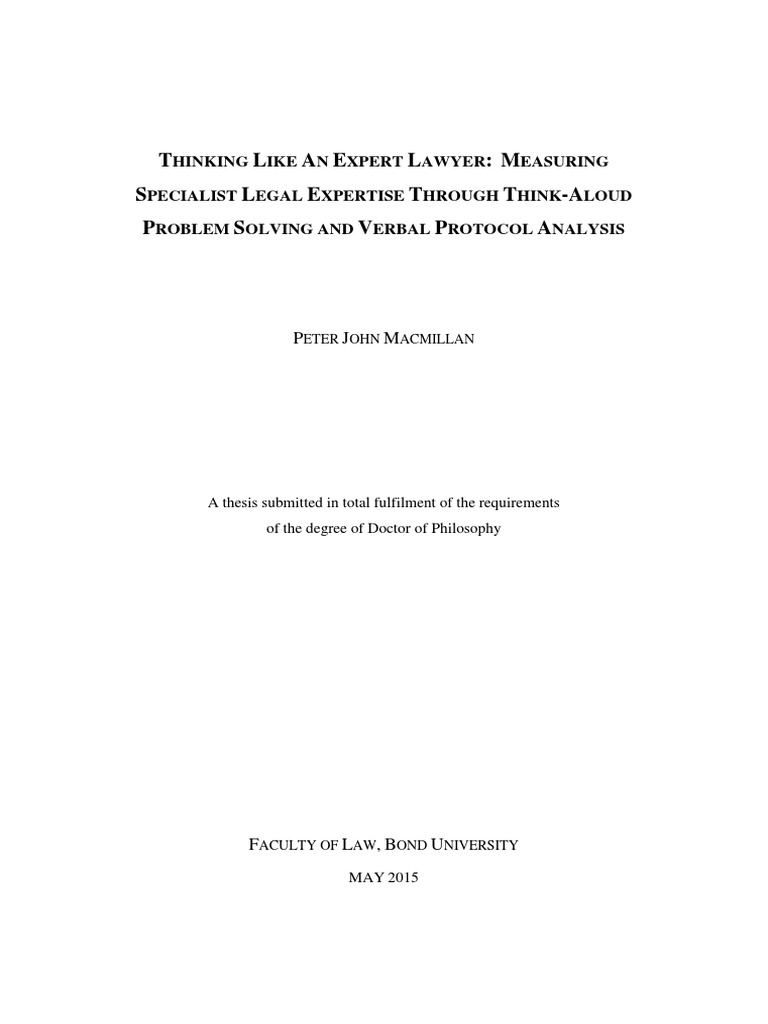 Thinking Like An Expert Lawyer (PDFDrive) | PDF | Expert | Cognition