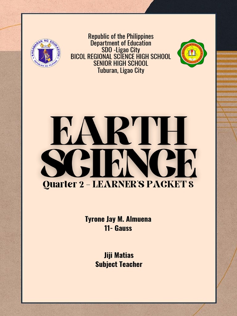 Earth Science - Quarter 2 Learner's Packet 8 | PDF | Geologic Time ...