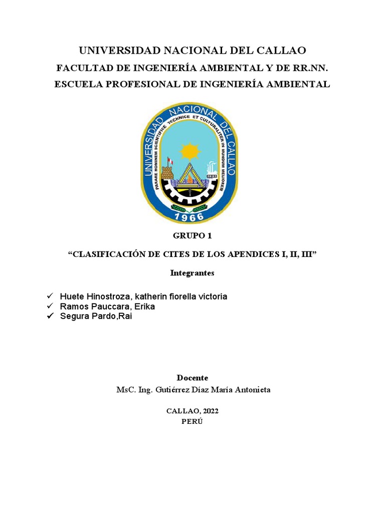 Clasificacion de Los Cites de Los Apendices I, II Y III. | PDF | Cita ...
