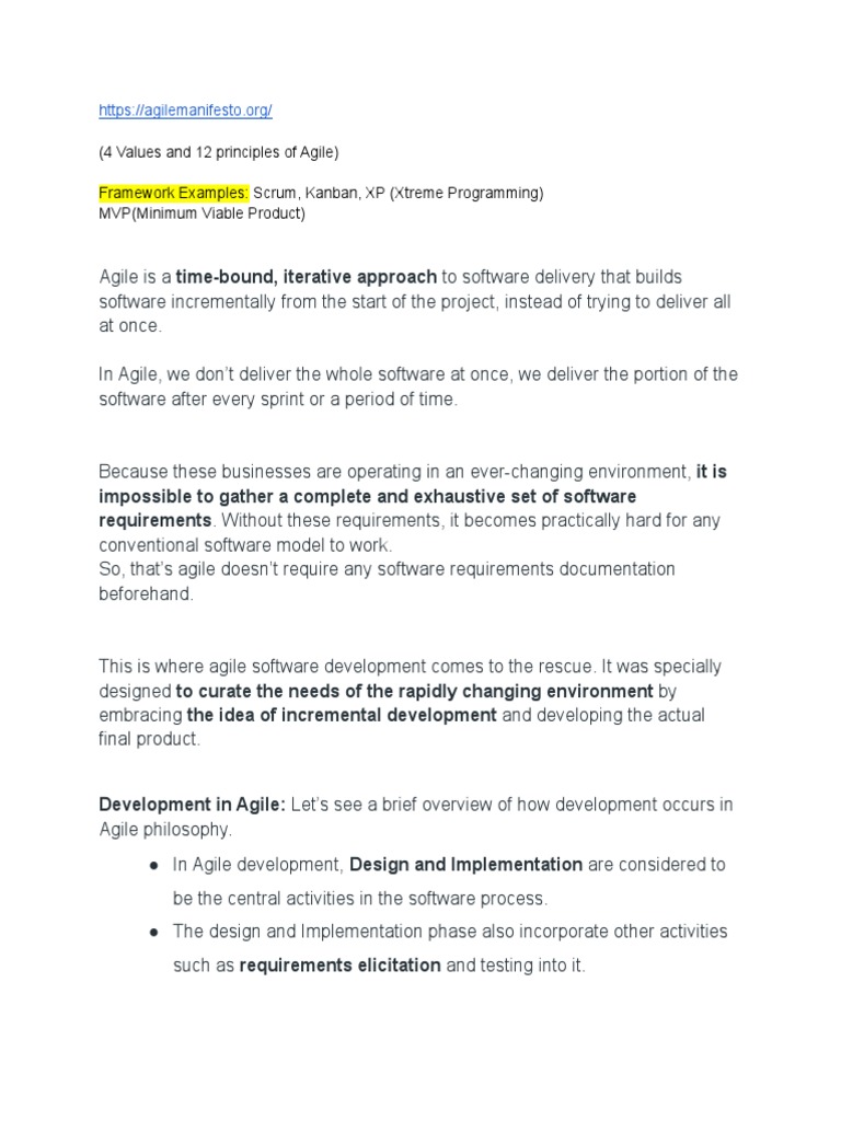 Unit 1 Agile Process | PDF | Agile Software Development | Business