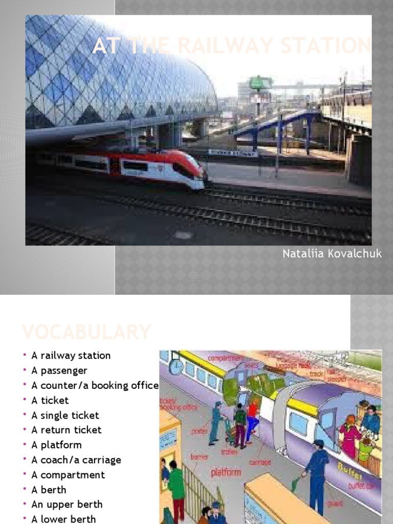 At The Railway Station | PDF | Railroad Car | Transportation Engineering