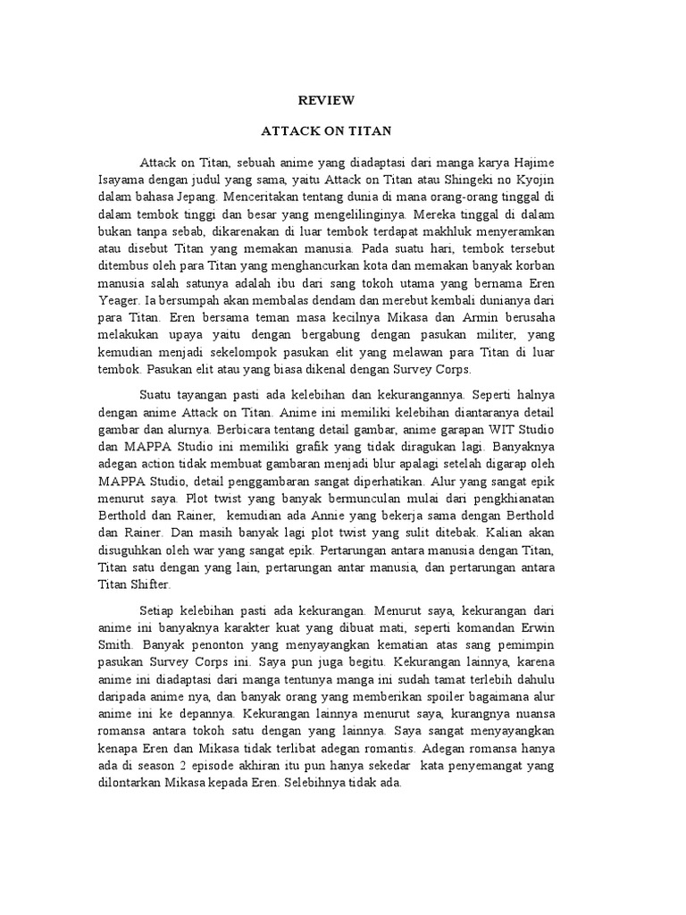 Review Attack On Titan | PDF