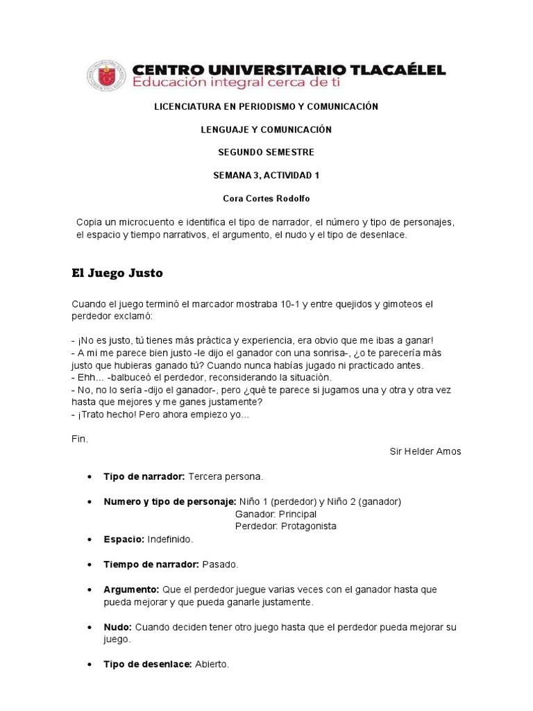 Micro Cuento | PDF | Ficción general