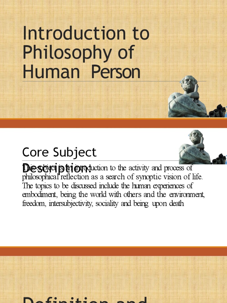Introduction To Philosophy of Human Person | PDF