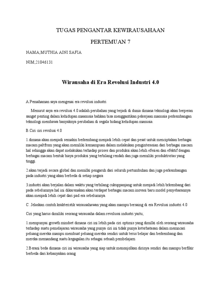 Pengantarkwu 202121280403 Tugas7 Muthia Aini Safia 21046131 | PDF