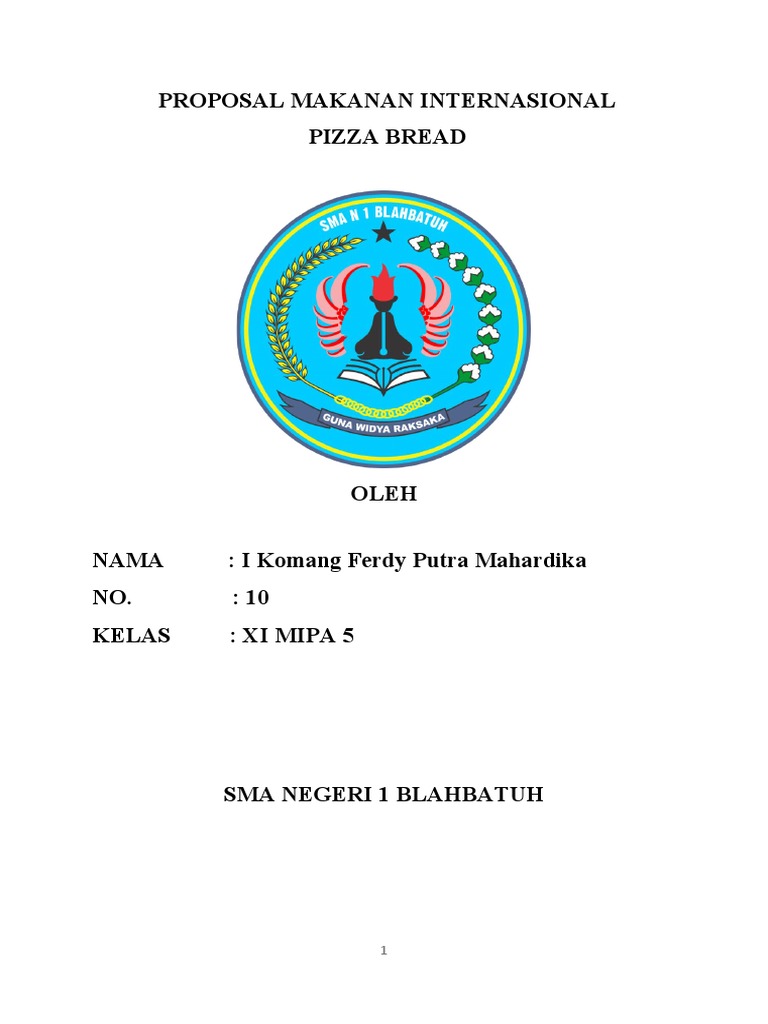 Proposal Makanan Internasional | PDF