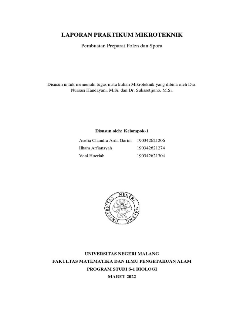 Laporan Praktikum-Polen & Spora | PDF