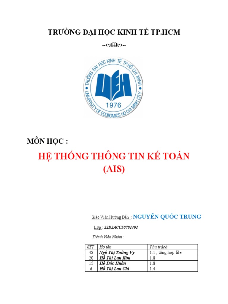 CHƯƠNG 1 -NHÓM 7 - HTTTKT - BÀI TẬP | PDF