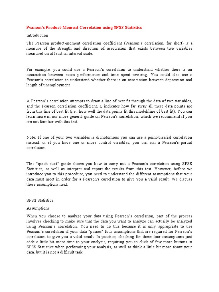 Pearson R Correlation | PDF | Statistics | Methodology