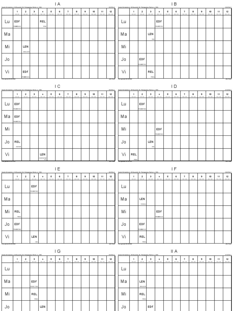 School Timetable Scoala 56 Bucharest | PDF
