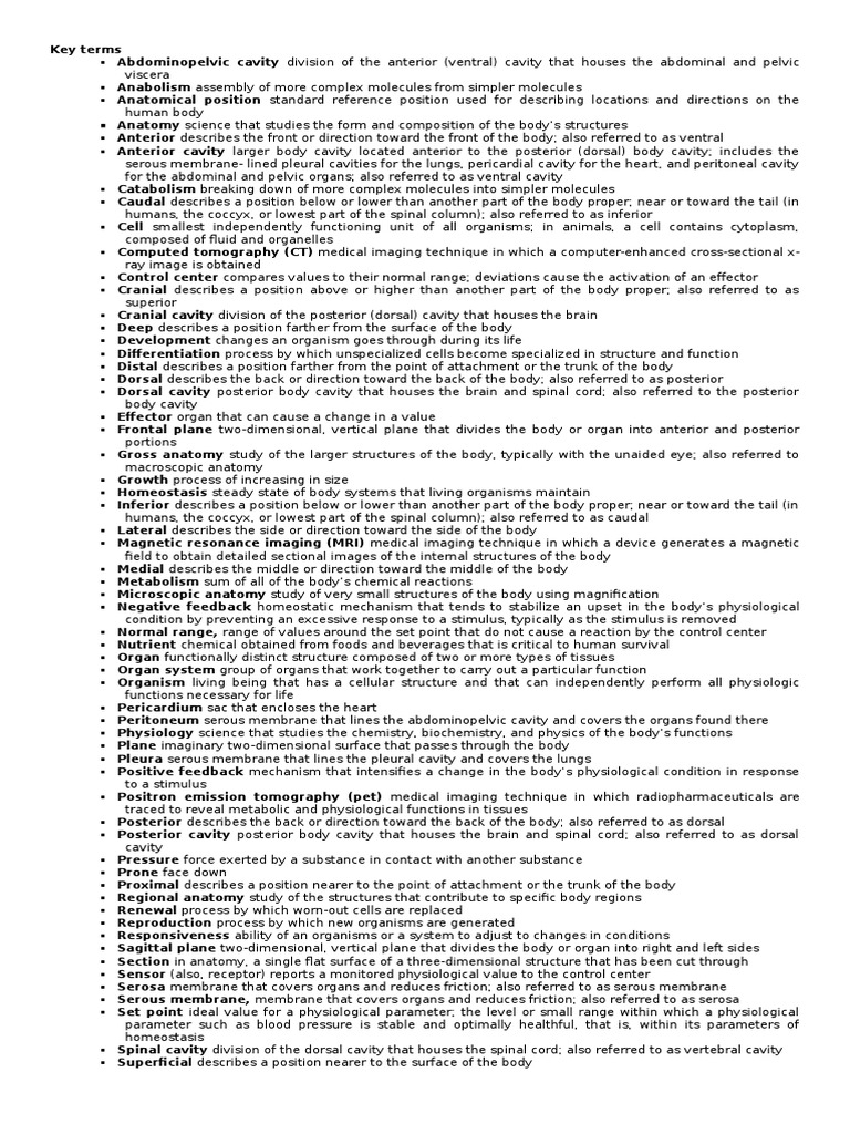 Sample Questions For Anaphy and Physiology | PDF | Anatomical Terms Of ...