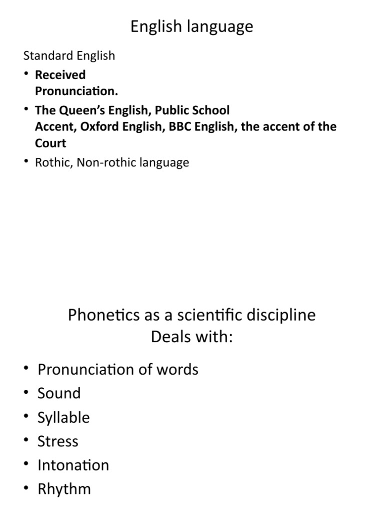 English Phonetics and Pronunciation Guide | PDF | Stress (Linguistics ...