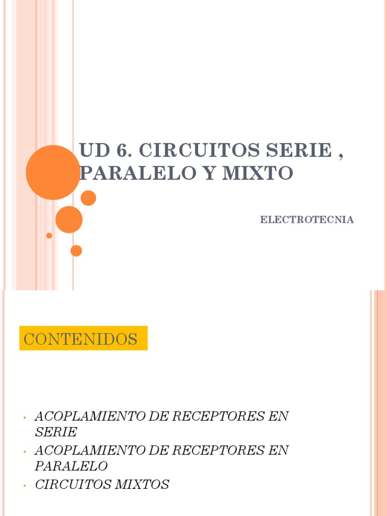 Circuitos Eléctricos: Serie, Paralelo y Mixto | PDF | Resistencia ...