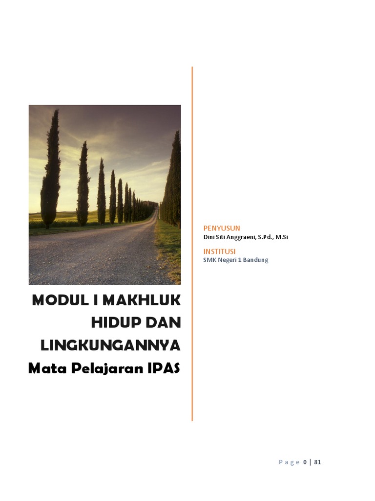 MODUL AJAR IPAS-01 Ekosistem Dan Lingkungan | PDF
