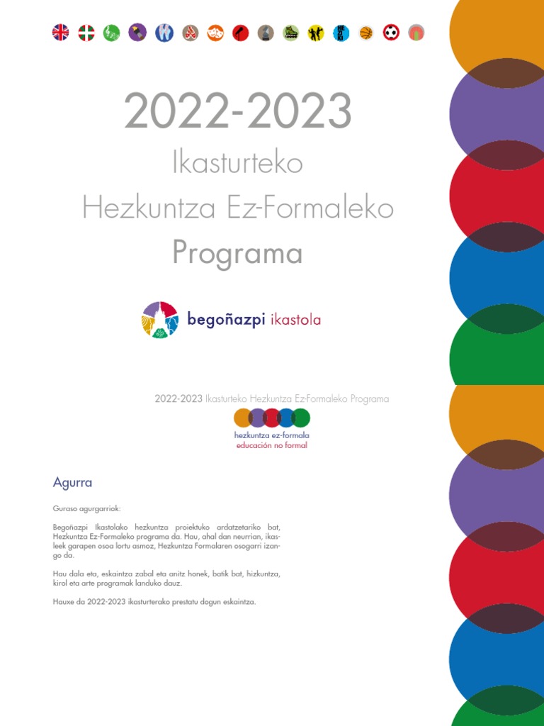 Hezkuntza Ez Formaleko Programa 2022 2023 Eus | PDF