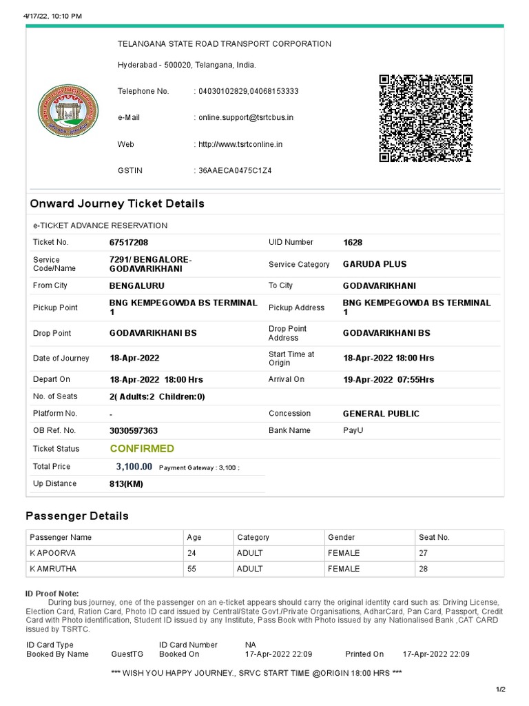 BNG To GDK | PDF | Identity Document | Transport