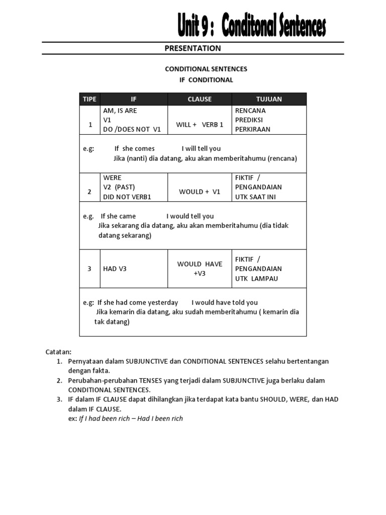 Conditional Sentences | PDF | Linguistics | Grammar