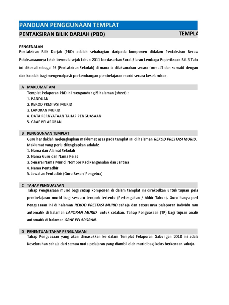 2022 PBD Tingkatan 1 | PDF