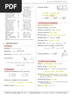 Advanced Higher Physics Data Sheet | PDF | Torque | Motion (Physics)