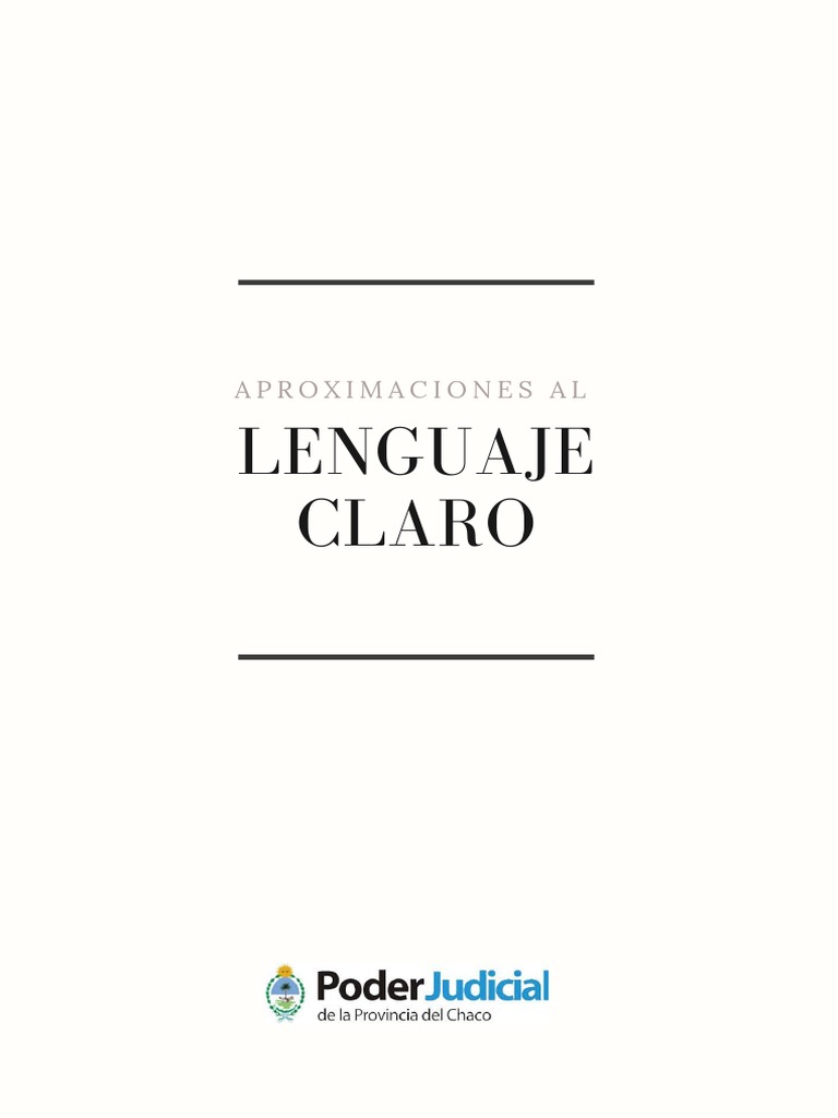 Guía Lenguaje claro | PDF | Lenguaje simple | Justicia