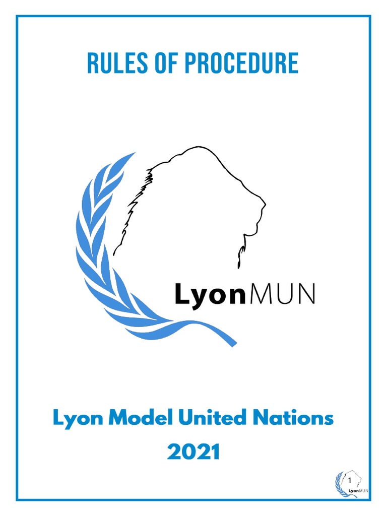 Rules of Procedure Lyon MUN | PDF | Committee | Parliamentary Procedure