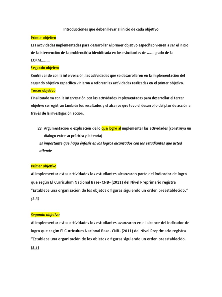 Ejemplos de Introducciones para Actividades | PDF | Plan de estudios ...