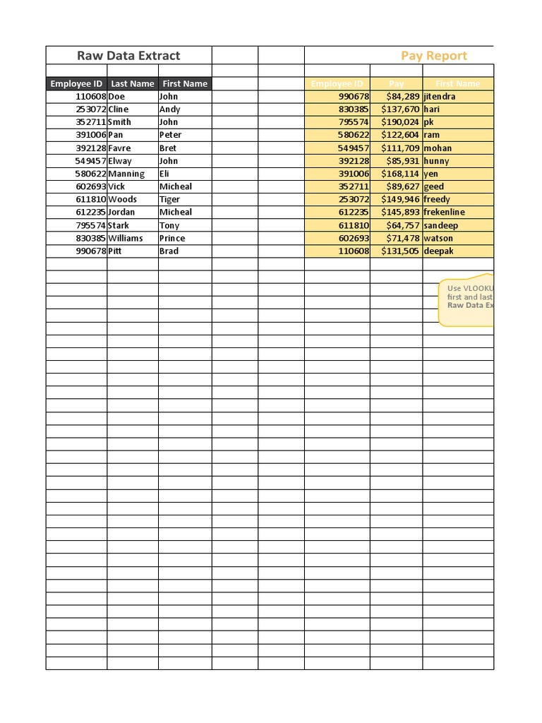 Vlookup Practice Examples | PDF | National Football League | American ...