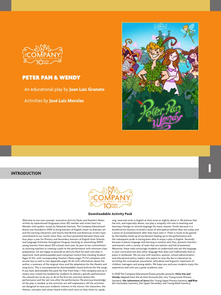 Peter Pan & Wendy Activity Pack | PDF | Wendy Darling | Peter Pan