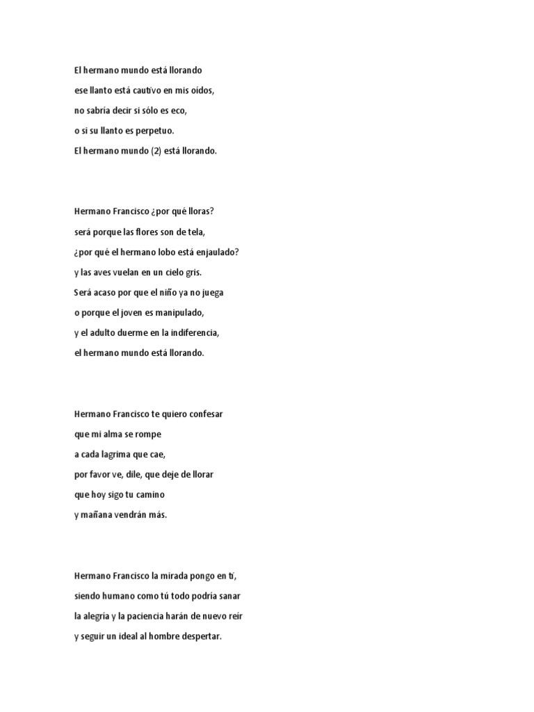 El Hermano Mundo Está Llorando | PDF | Artes del Lenguaje y ...