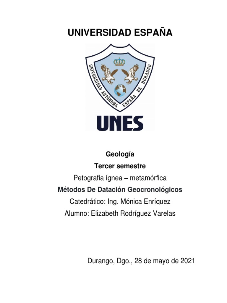 Métodos de Datación Geocronológica | PDF | Ciencias de la Tierra | Química