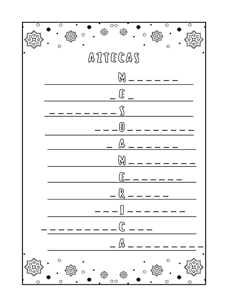 Acróstico Aztecas | PDF