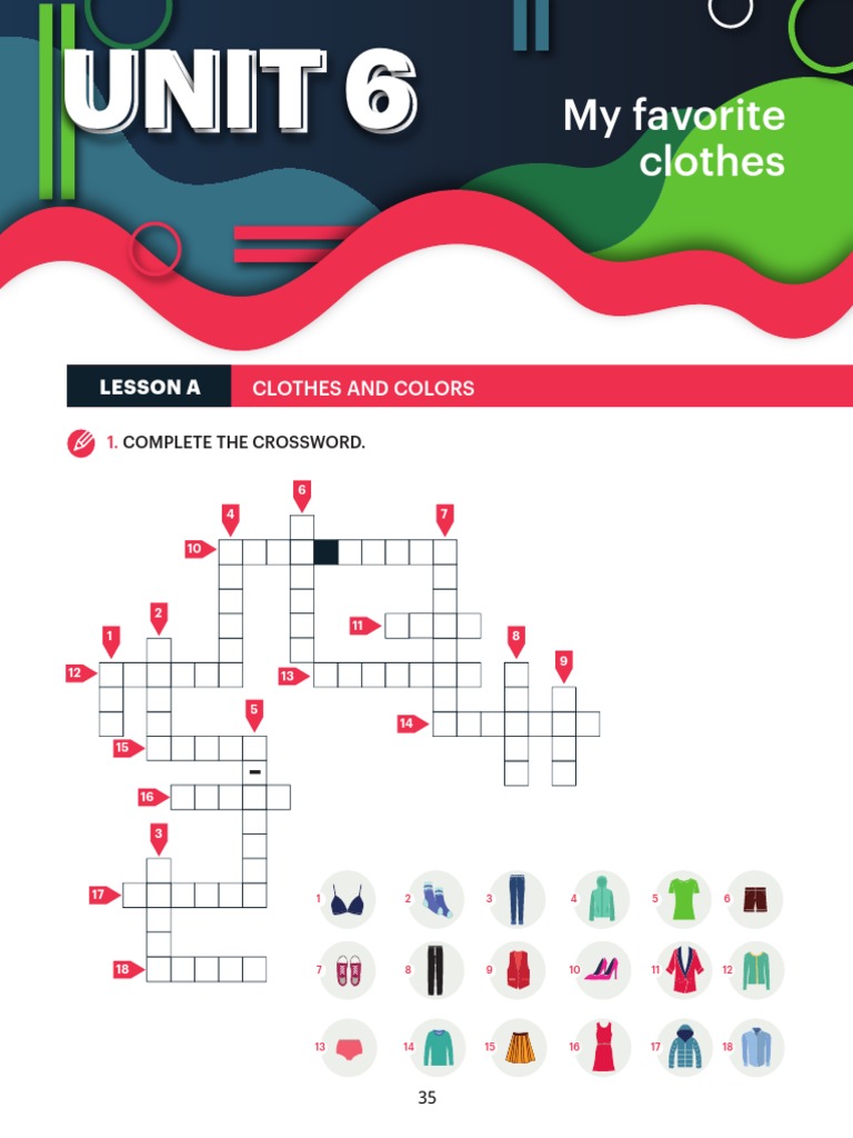 Clothes and Colors Lesson Activities | PDF