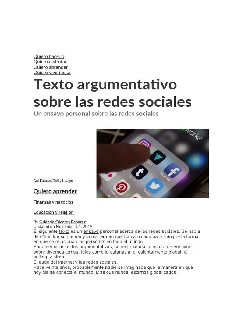 Argumento 2 | PDF | Servicio de redes sociales | Internet