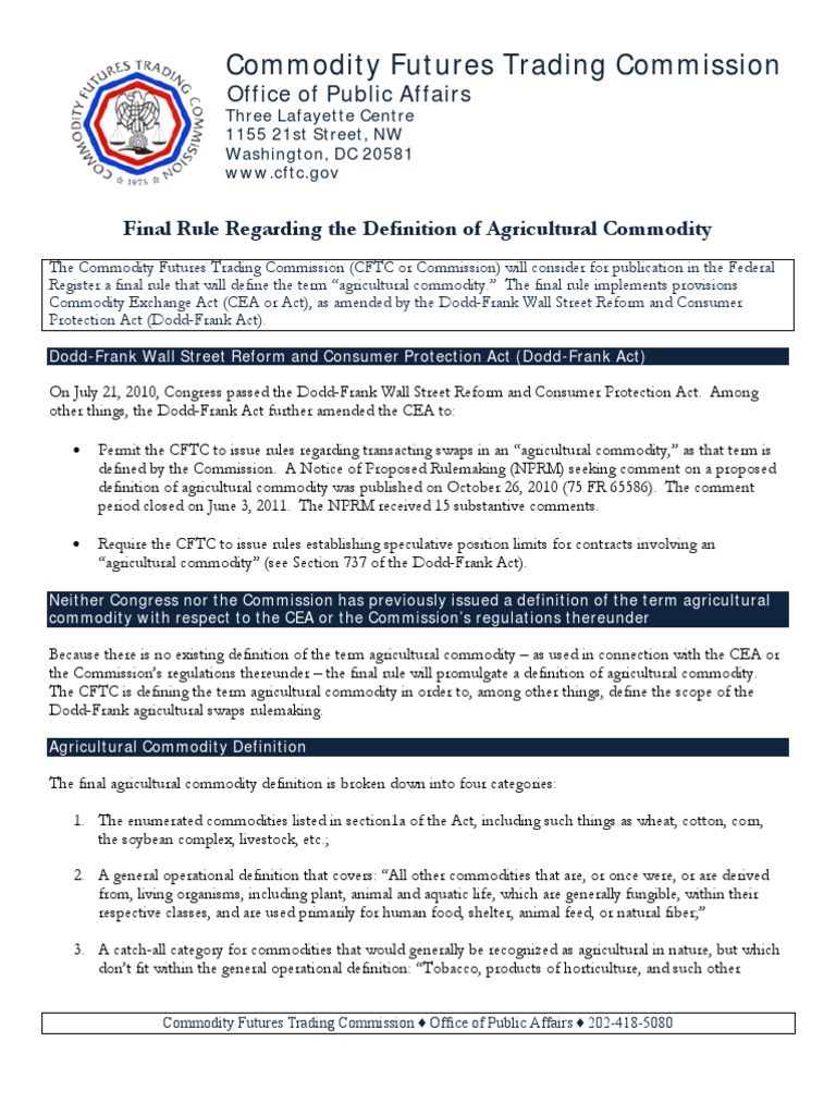 Commodity Futures Trading Commission: Office of Public Affairs | PDF ...