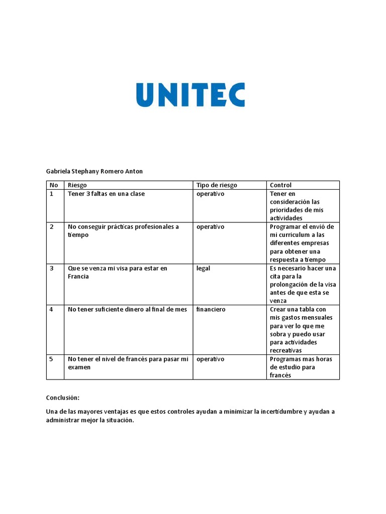 Entregable 1 Sistemas de Control Interno | PDF