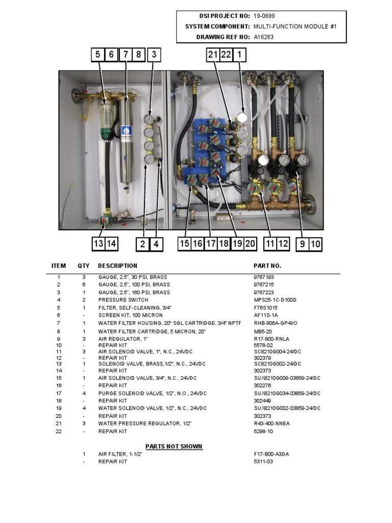 MFM #1 Parts List A16263 | PDF