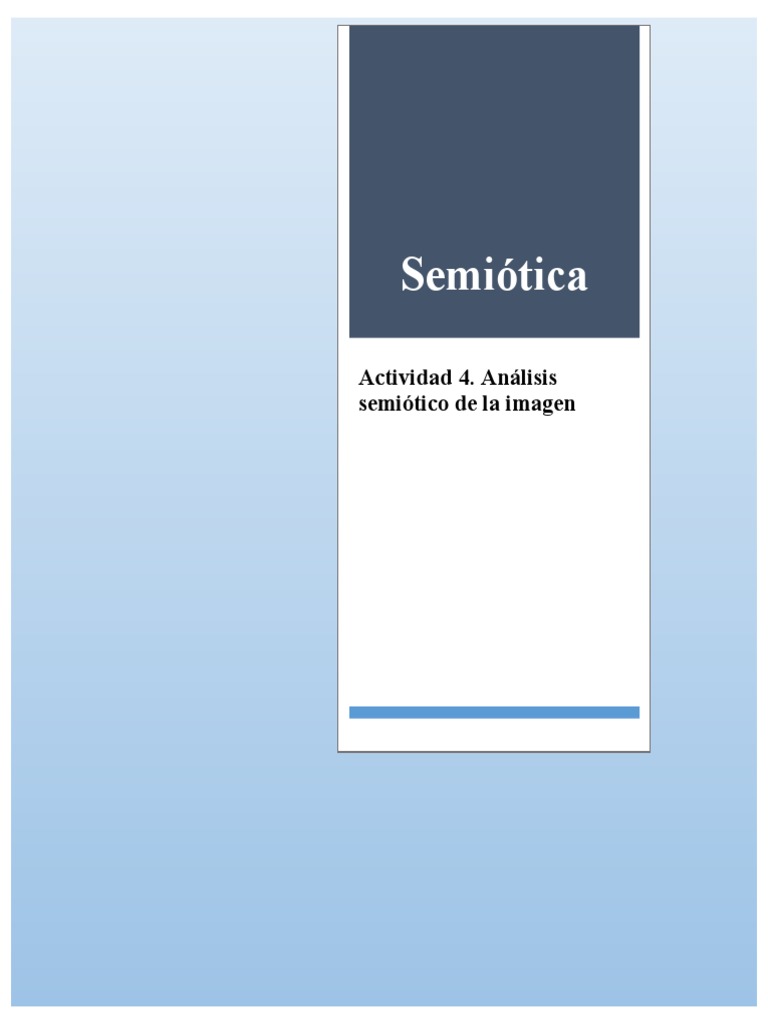 Actividad 4. Análisis Semiótico de La Imagen | PDF