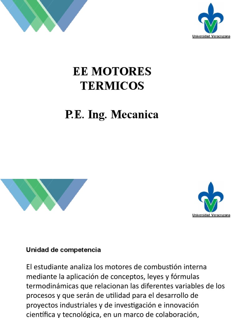 Presentacion Motores Termicos | PDF | Motor de combustión interna | Combustibles