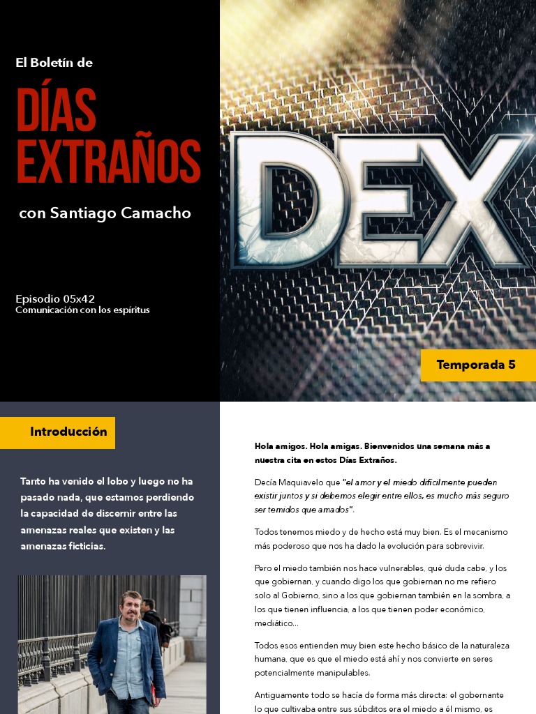 Boletín DEX 05x42 | PDF | Cthulhu | Temor