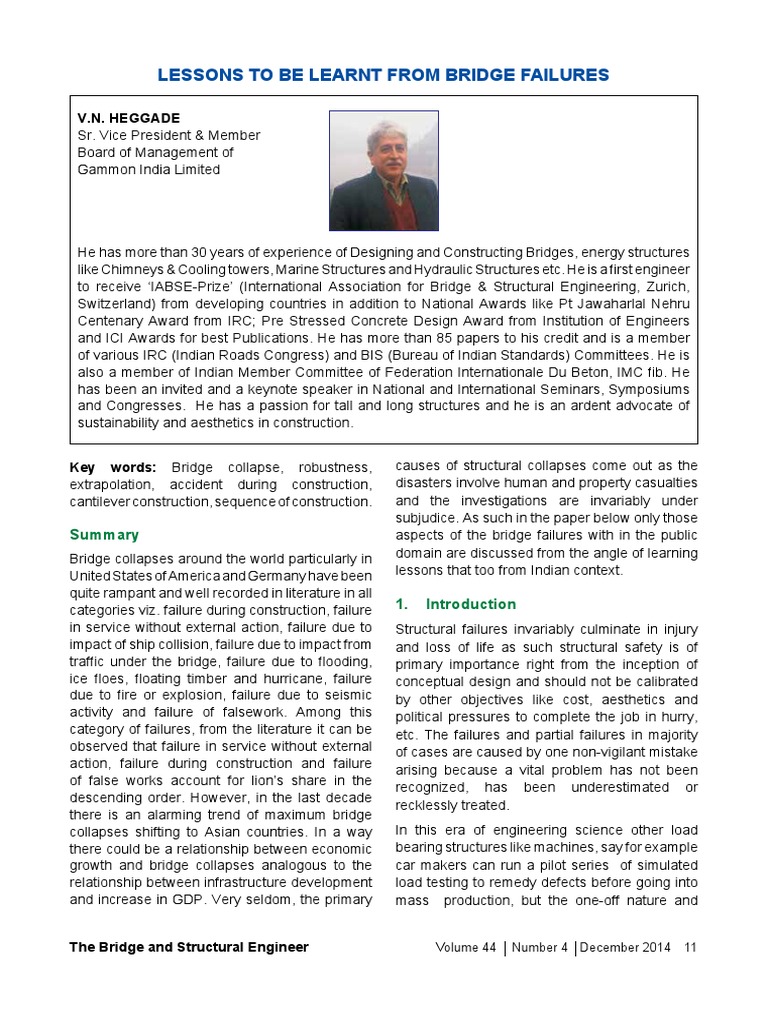 Lessons To Be Learnt From Bridge Failure | PDF | Flood | Bridge