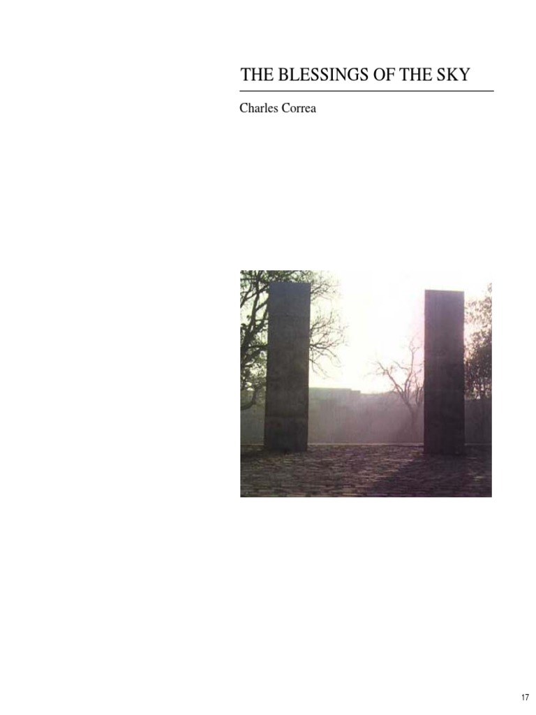 5 - THE BLESSINGS OF THE SKY Charles Correa | PDF | Apartment | Mosque