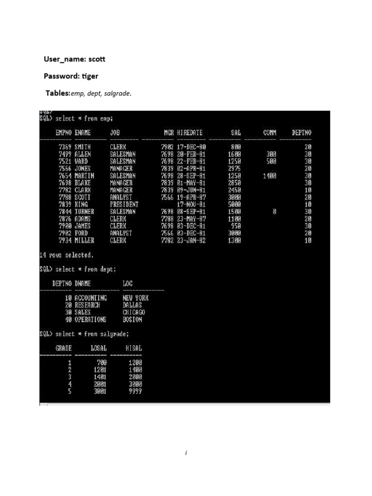 Database tables structure and data | PDF | Software Development ...