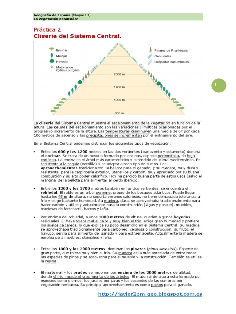 Práctica 2 Cliserie Sistema Central | PDF | Clima | Entorno natural