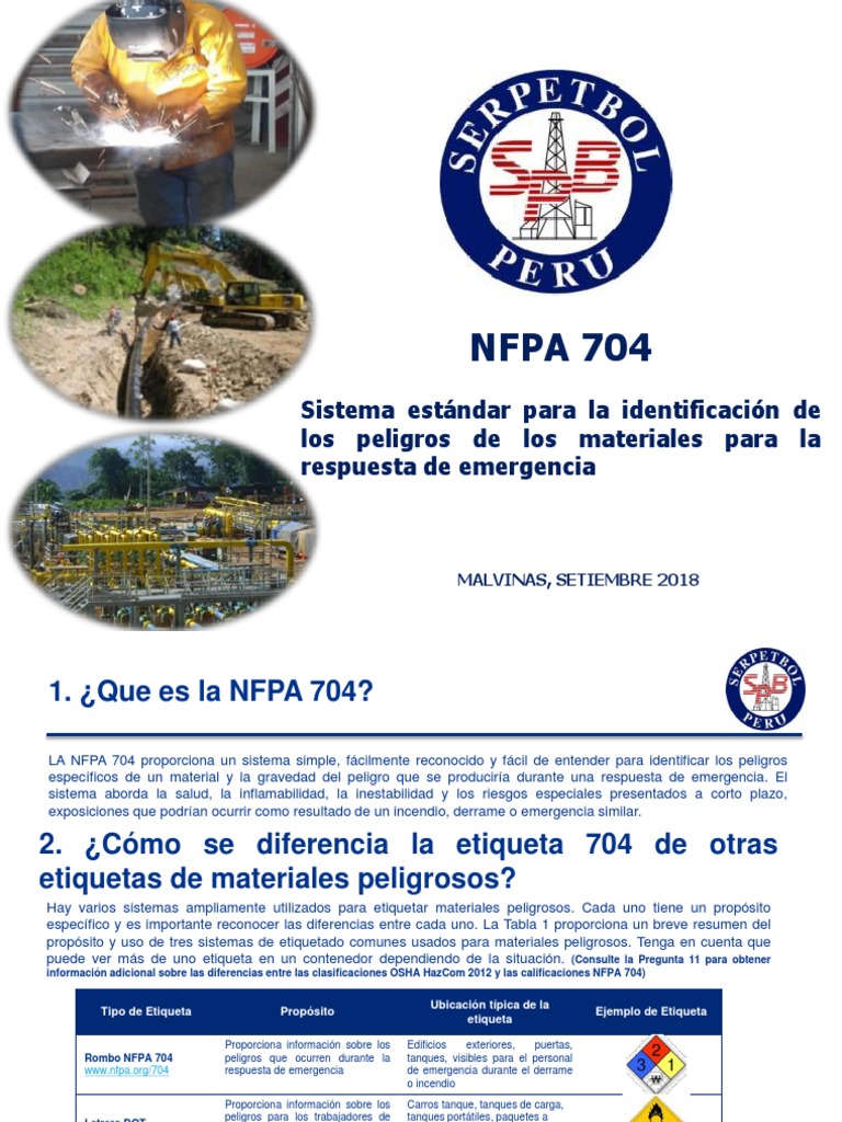 Nfpa 704 | PDF | Administración de Seguridad y Salud Ocupacional ...