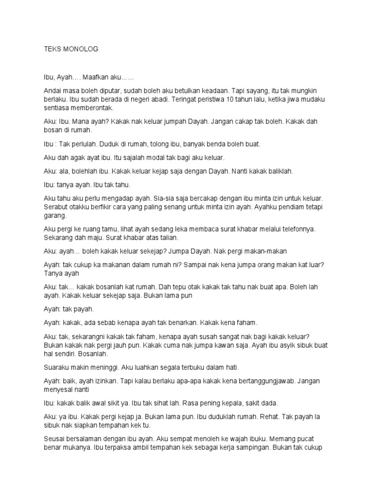 Teks Monolog | PDF