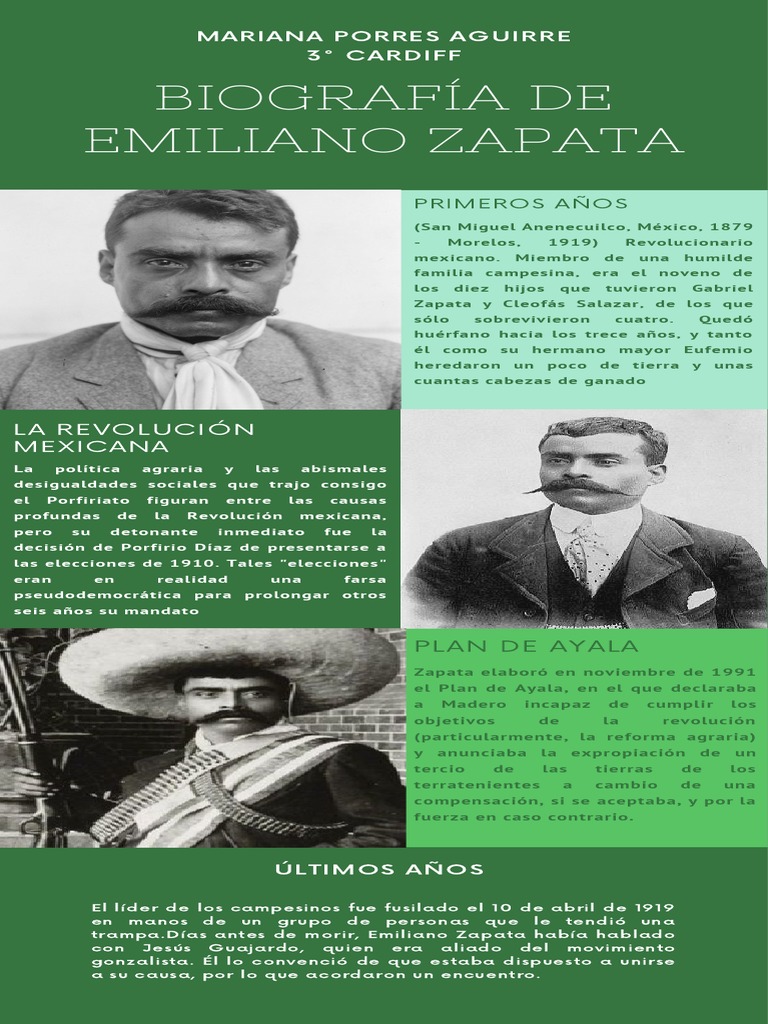 Biografía de Emiliano Zapata | PDF | México