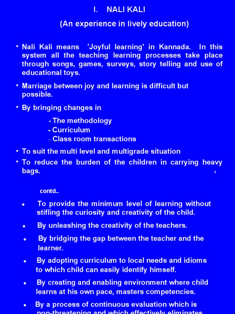 Nali Kali | PDF | Teachers | Curriculum
