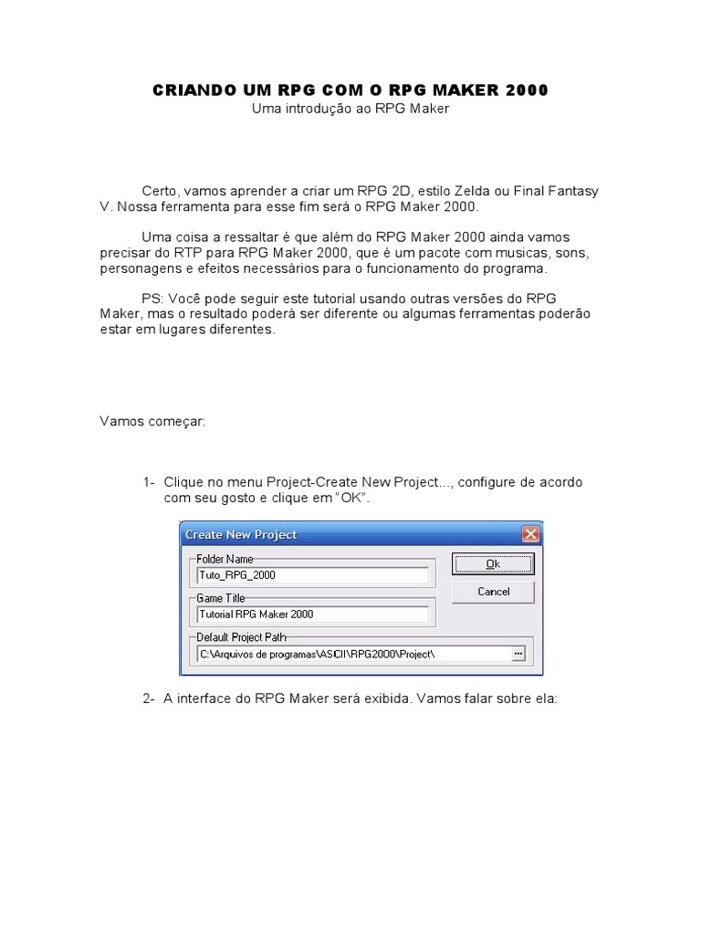 Criando RPG com RPG Maker 2000 | PDF | Jogos de RPG